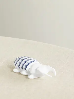 GINORI 1735 Cicada Jaspé Porcelain Table Ornament - White