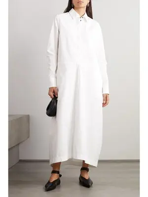 JIL SANDER Cotton-poplin Maxi Shirt Dress