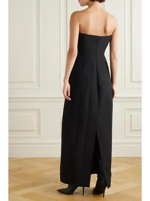 Stella McCartney Net Sustain Strapless Double-breasted Wool Maxi Dress