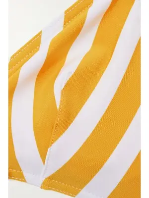ERES Samba Mucho Eyelet-embellished Striped Triangle Bikini Top