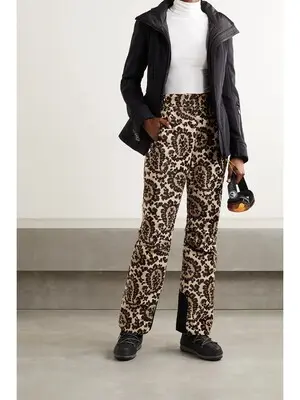 Fendi Printed Velvet Bootcut Ski Pants