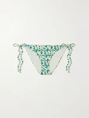 Versace Printed Bikini Briefs - Green