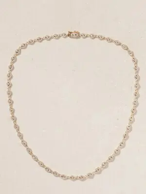 SYDNEY EVAN Small Evil Eye Eternity Diamond Necklace - Gold