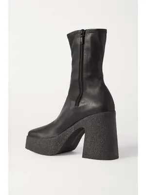 Stella McCartney Vegetarian Leather Platform Ankle Boots