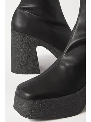Stella McCartney Vegetarian Leather Platform Ankle Boots