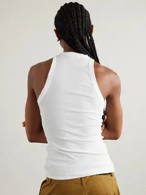 JAMES PERSE Ribbed Stretch-supima Cotton Tank