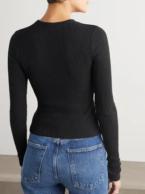AGOLDE Alma Ribbed Organic Cotton Top