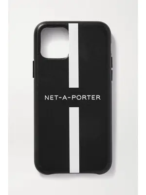Net-a-porter The Daily Edited Printed Leather Iphone 11 Case - Black