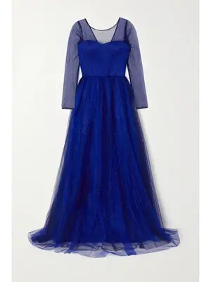RASARIO Glittered Tulle Gown