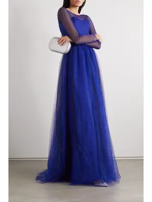 RASARIO Glittered Tulle Gown