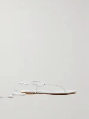 GIANVITO ROSSI Gwyneth Leather Sandals - White