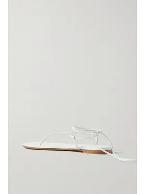 GIANVITO ROSSI Gwyneth Leather Sandals - White