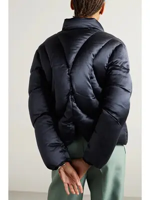 INTERIOR The Mira Quilted Silk-satin Down Jacket
