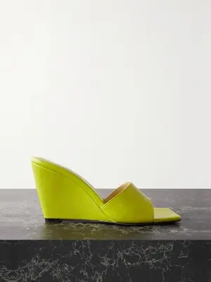 WANDLER Gaia Leather Wedge Mules