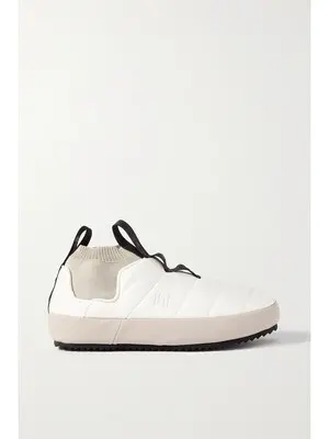HOLDEN Stretch-knit Trimmed Quilted Shell Slippers