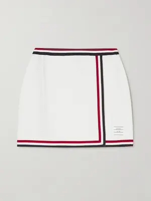 Thom Browne Wrap-effect Striped Mini Skirt