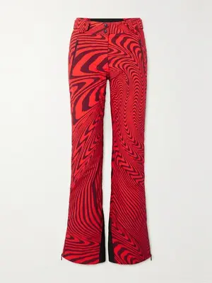 Aztech Mountain Ed Curtis Printed Ski Pants - Red