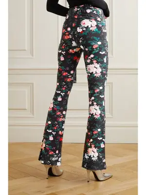 Rabanne Floral-print Flared Pants