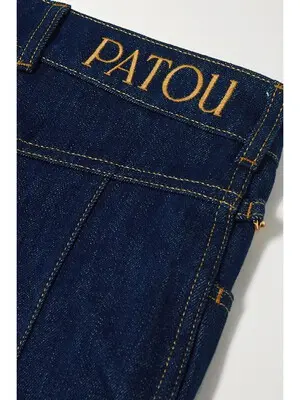 PATOU Cropped High-rise Straight-leg Jeans