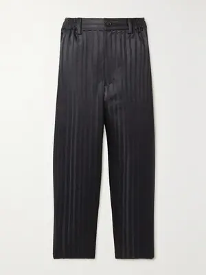 Comme Des Garçons Pinstriped Tapered Pants
