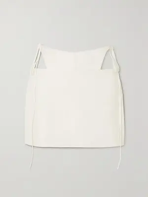 SUPRIYA LELE Cutout Leather Mini Skirt