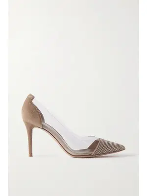 GIANVITO ROSSI 85 Crystal-embellished Pumps