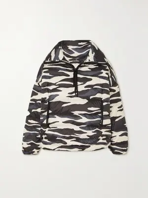 HOLDEN Camouflage-print Quilted Shell Down Jacket - Black