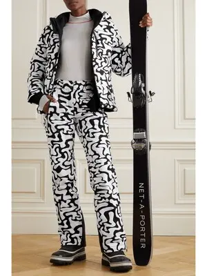 Aztech Mountain Ed Curtis Team Aztech Printed Padded Ski Pants - White