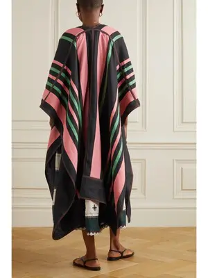 Vita Kin Ola Striped Linen Cape