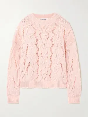 Our Legacy Cable Sonar Open-knit Wool Sweater - Pink