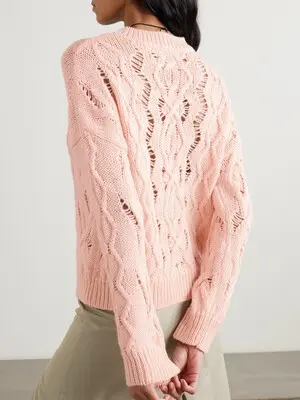 Our Legacy Cable Sonar Open-knit Wool Sweater - Pink