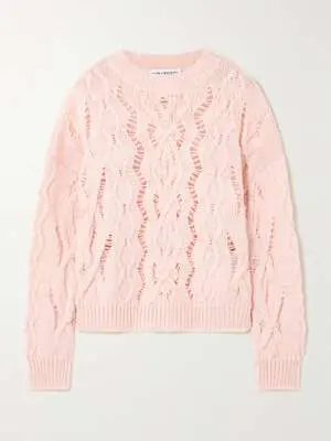 Our Legacy Cable Sonar Open-knit Wool Sweater - Pink