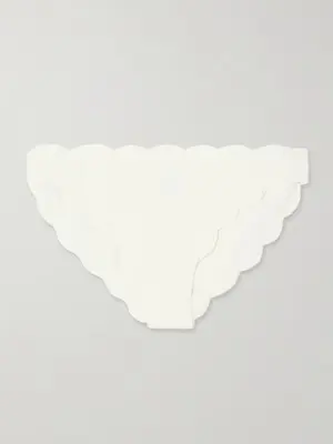 Marysia Antibes Scalloped Bikini Briefs - Off-white