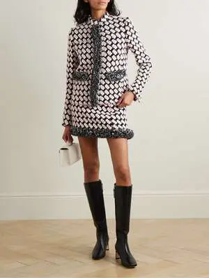 Emilio Pucci Fringed Wool-blend Tweed Jacket
