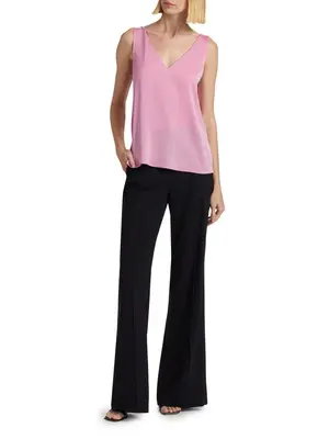 Kobi Halperin Sailor Stretch-silk Sleeveless Blouse - Blush