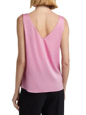 Kobi Halperin Sailor Stretch-silk Sleeveless Blouse - Blush