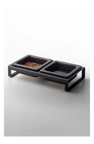 YAMAZAKI Elevated Double Bowl Pet Diner