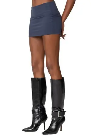 EDIKTED Vivi Mesh Miniskirt - Blue