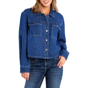 WASH LAB DENIM Lilou Boxy Button-up Shirt - Midnight Blue