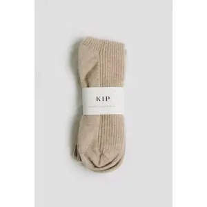 KIP Merino Cashmere Sleep Socks - Light Champagne