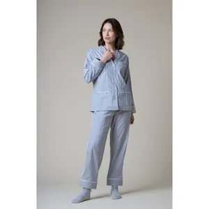 KIP Premium Cotton Pajama Set Dove Grey
