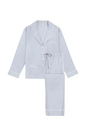 KIP Premium Cotton Pajama Set - Mist Blue