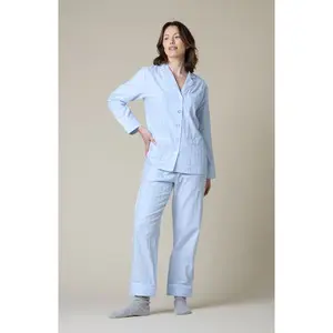 KIP Premium Cotton Pajama Set - Mist Blue