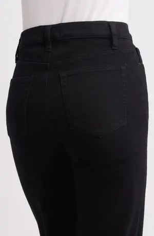 FRAME Le Sleek High-waist Ankle Straight Leg Jeans - Black