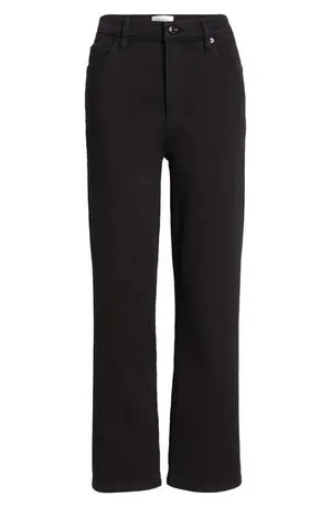 FRAME Le Sleek High-waist Ankle Straight Leg Jeans - Black