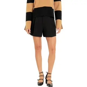 English Factory Pleated Shorts - Black