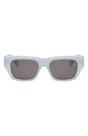 Celine Geometric Sunglasses - Shiny Light Blue / Smoke