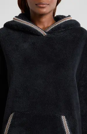 UGG Long Fleece Hoodie - Blk