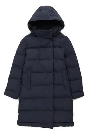 SEASALT CORNWALL Holywell Bay Waterproof Puffer Coat - Inkwell Blue