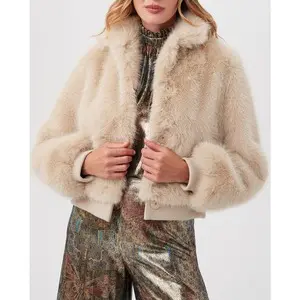 Trina Turk Morris Faux Fur Coat - Natural